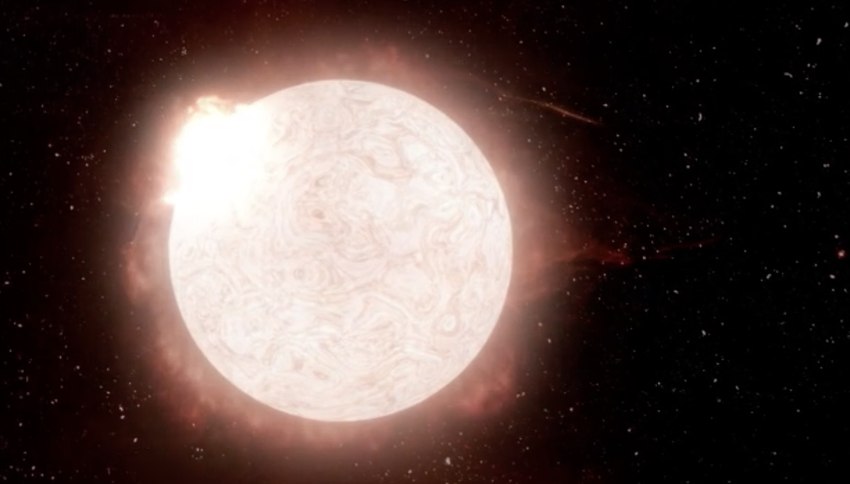 Astronomers capture red supergiant’s death throes – Center for ...