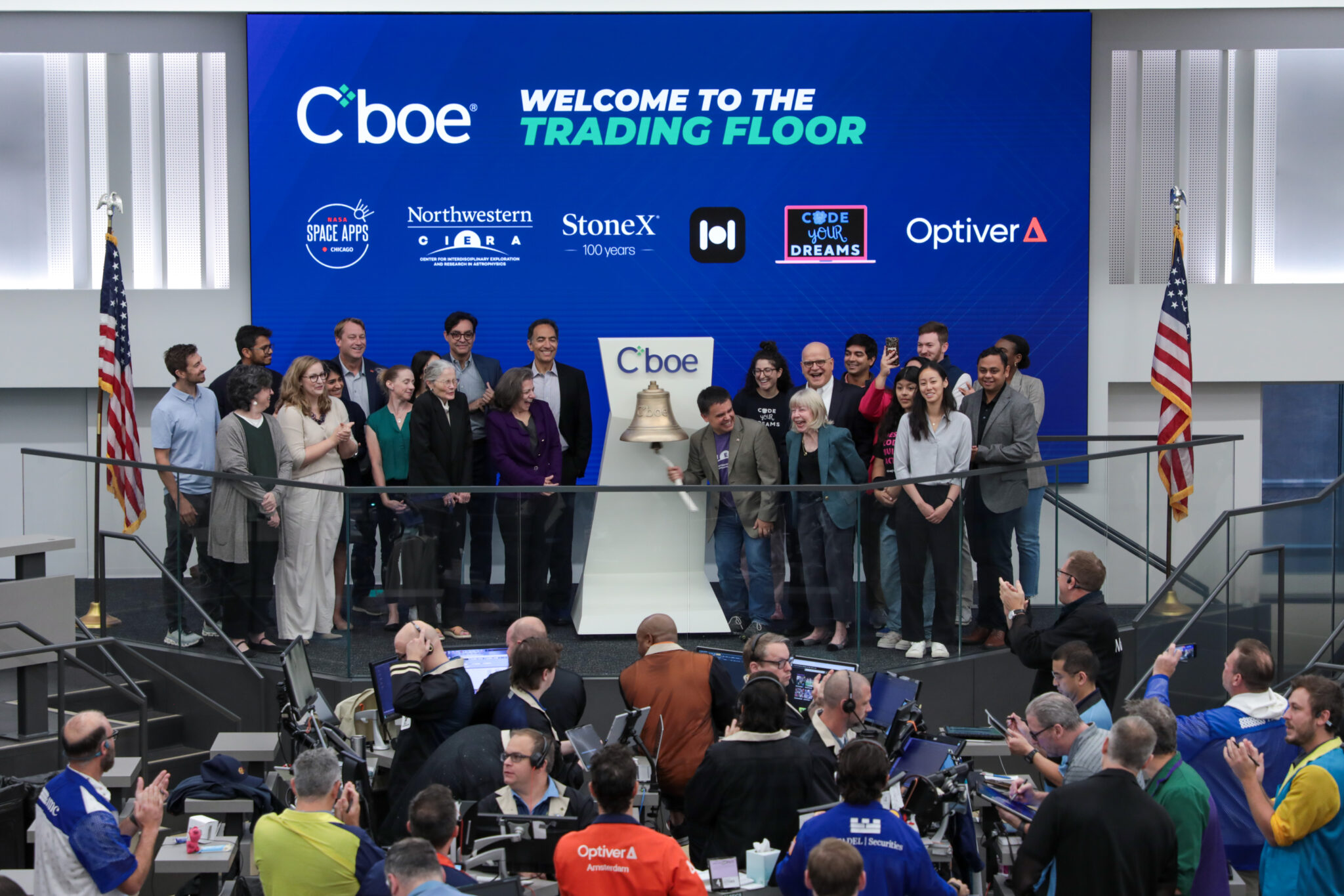 CIERA rings Cboe opening bell, returns as NASA Space Apps Chicago ...